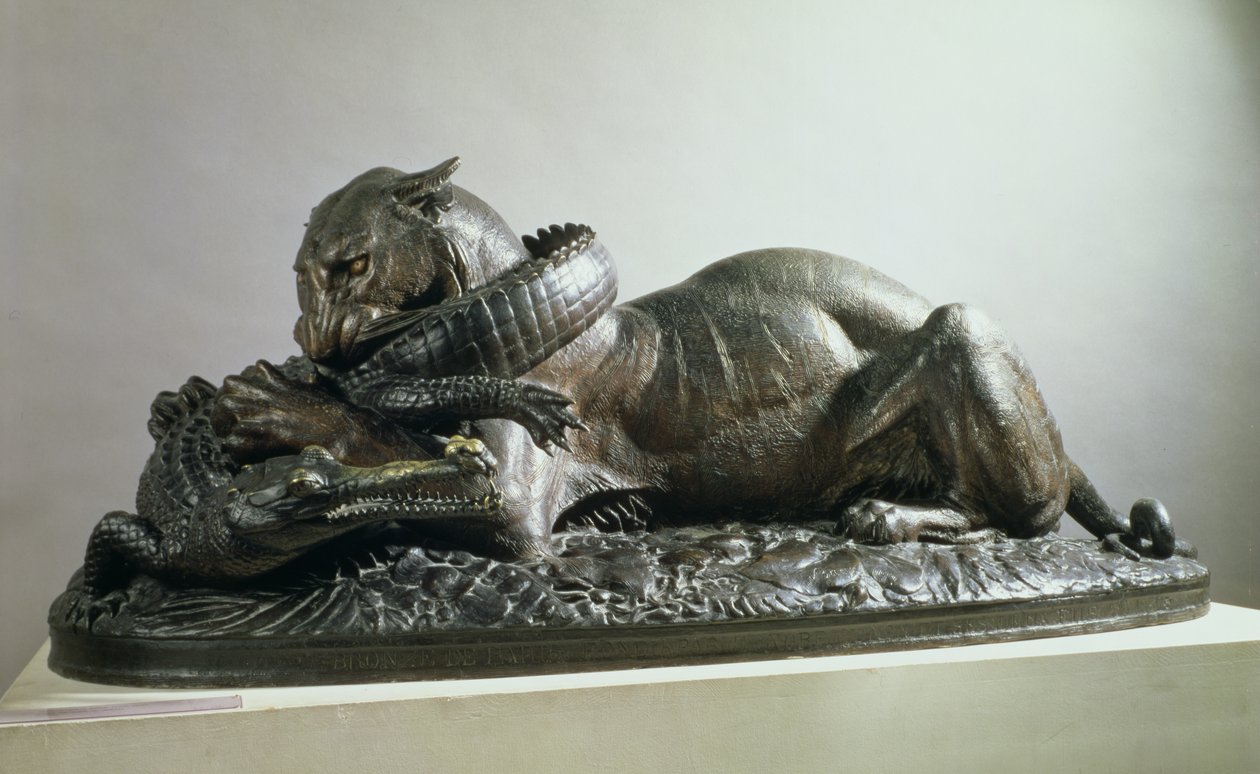 Tiger Devouring an Alligator, 1832 by Antoine Louis Barye
