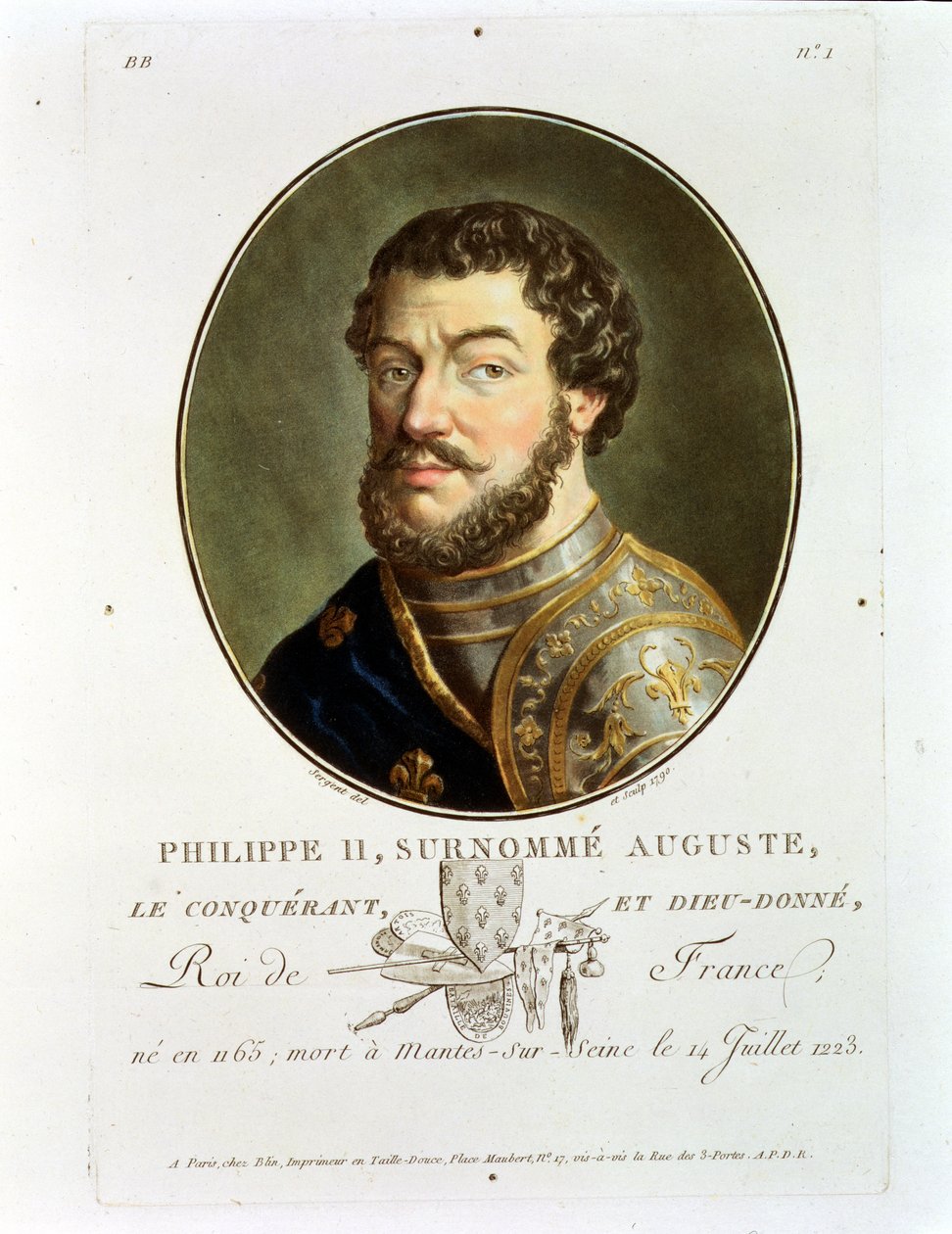 Portrait of Philip II, Called Augustus, King of France