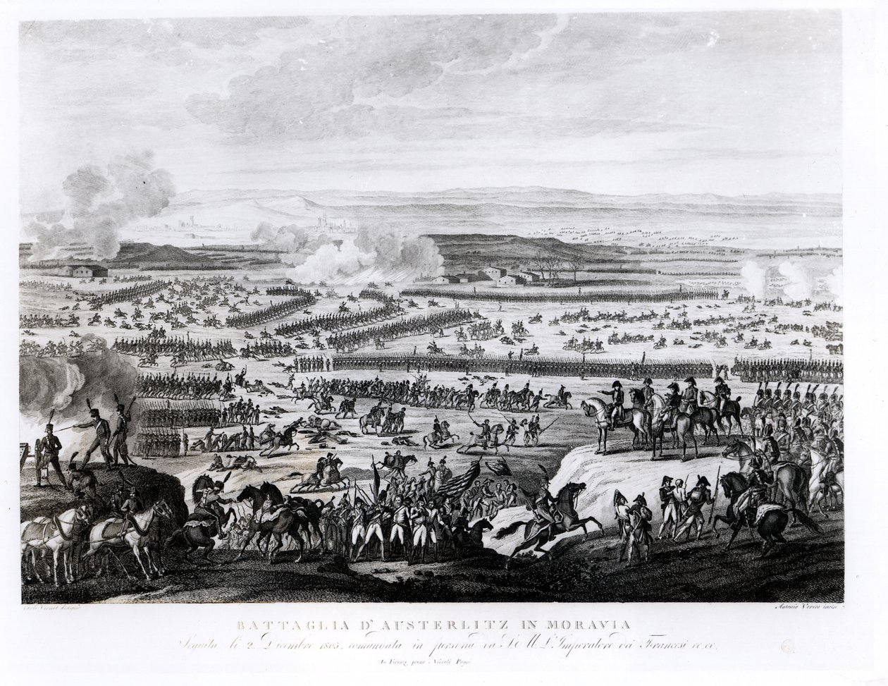 The Battle of Austerlitz in Moravia, 2 December 1805, engraved by ...