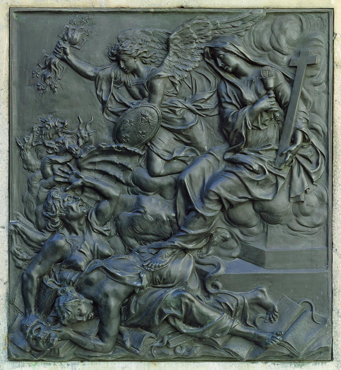 The Angel of France Expelling the Heretics (detail)
