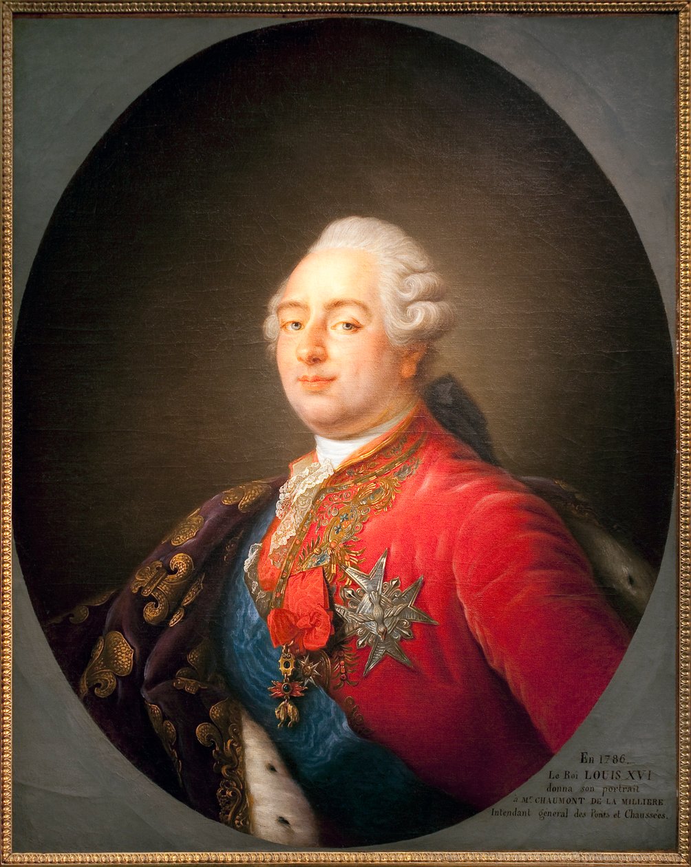 Portrait of Louis XVI, King of France. Painting from the workshop of ...