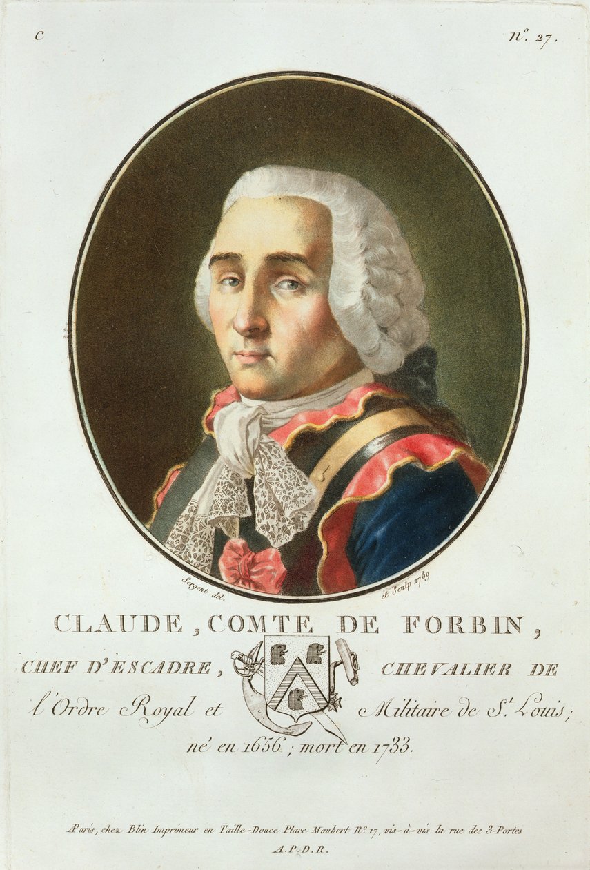 Claude Comte de Forbin, from 'Portraits des Grands Hommes, Femmes ...