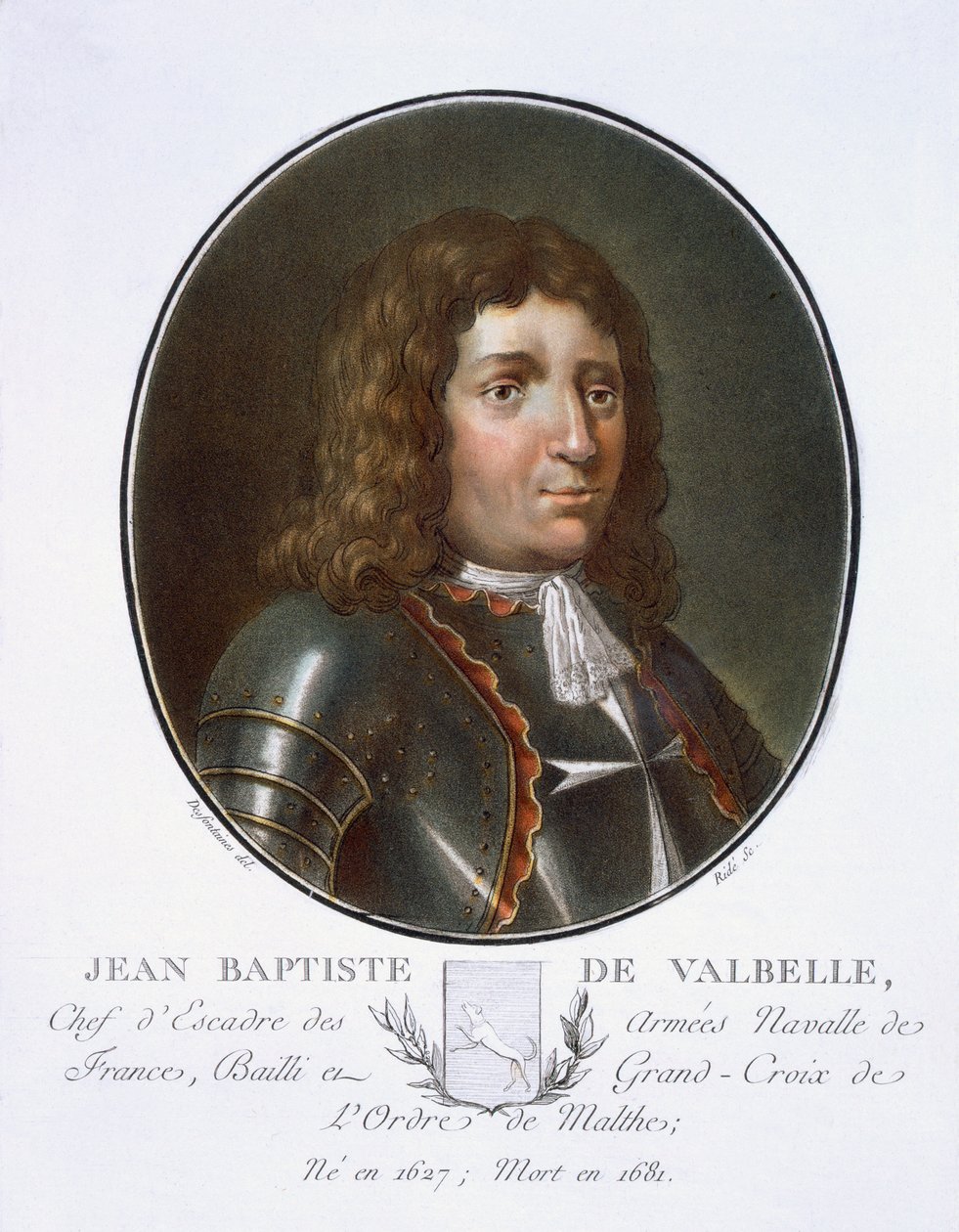 Jean Baptiste de Valbelle, from 'Portraits des grands hommes, femmes ...