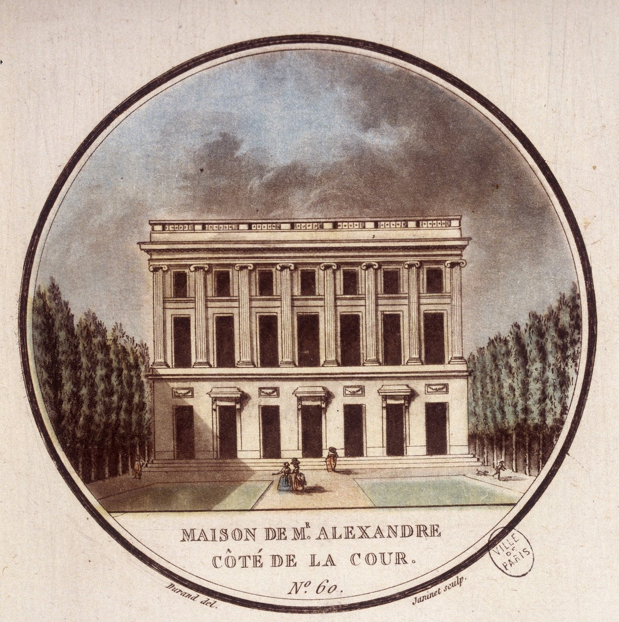 Maison de Monsieur Alexandre, side courtyard, Paris. In picturesque ...