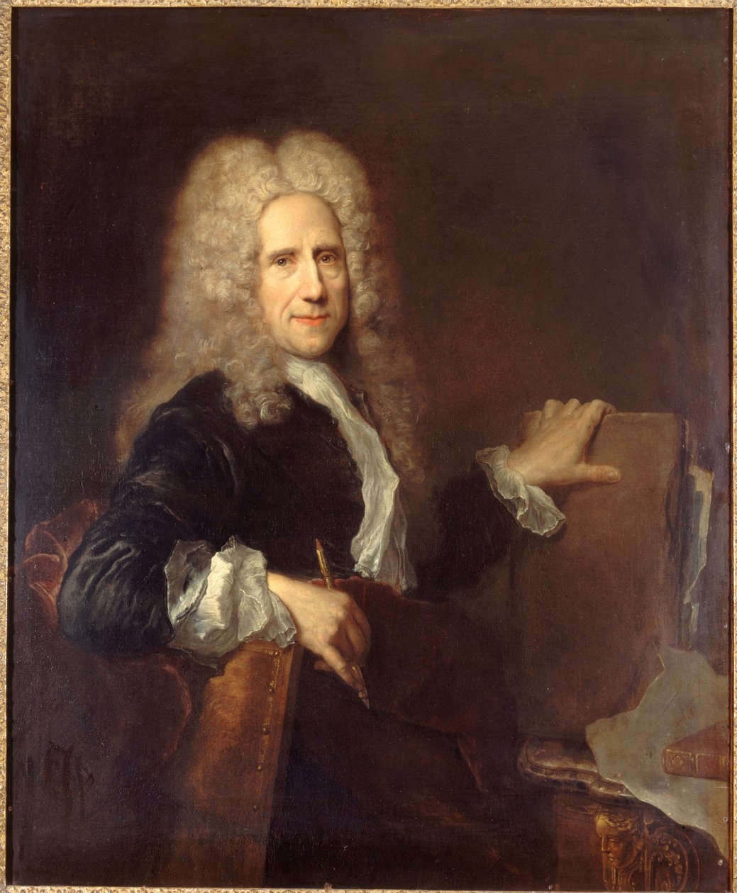 Portrait of Jean Mariette by Antoine Pesne: Fine art print