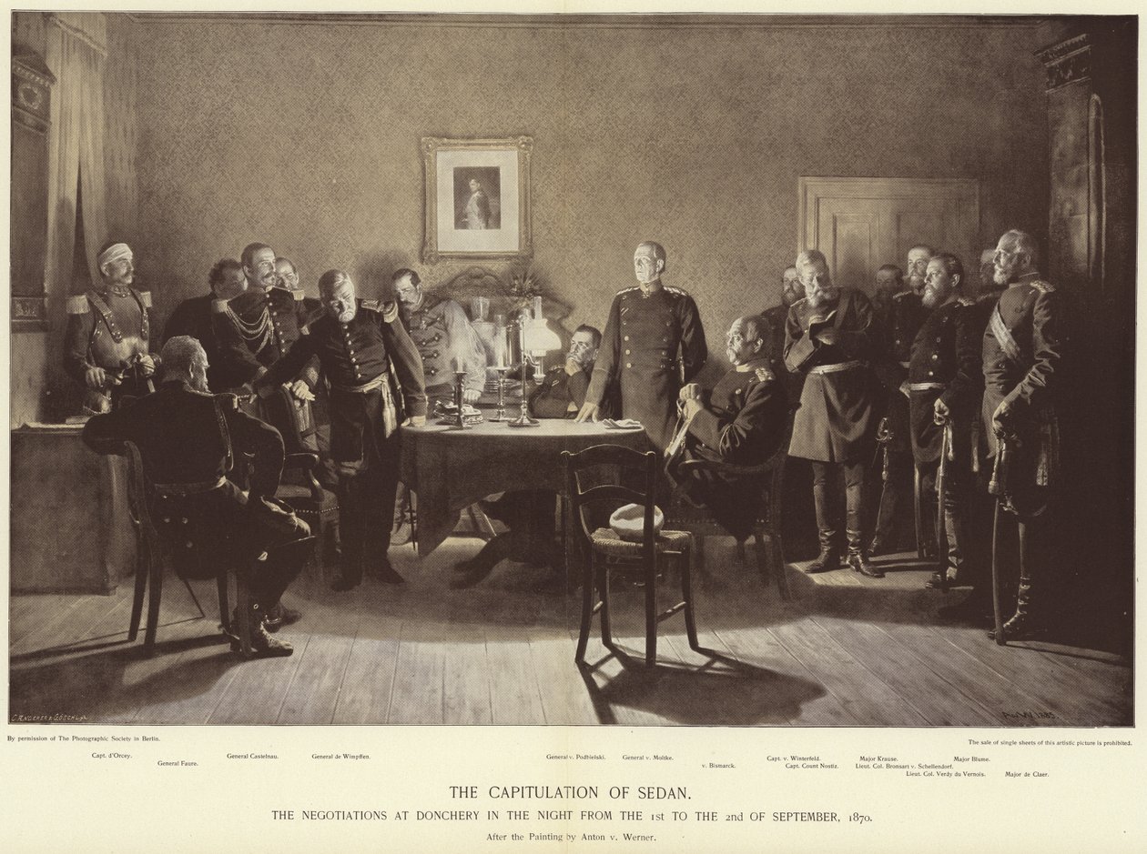 The capitulation of Sedan by Anton Alexander von Werner