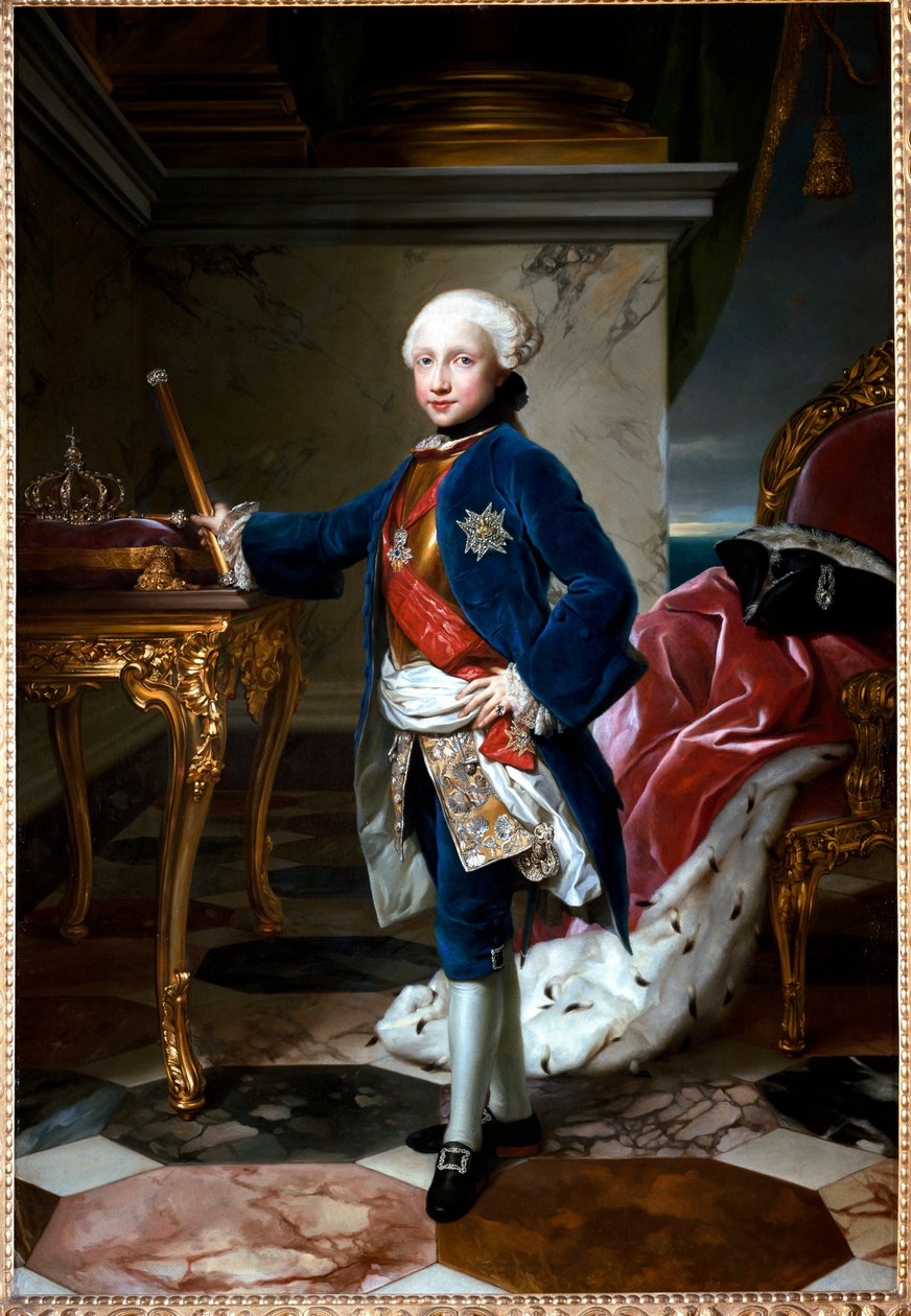 Portrait of Ferdinand I of Bourbon or Ferdinand IV, King of Naples, at ...