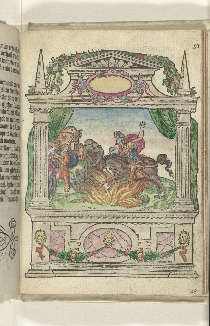 Scene with the Heroic Deed of Marcus Curtius, 1578