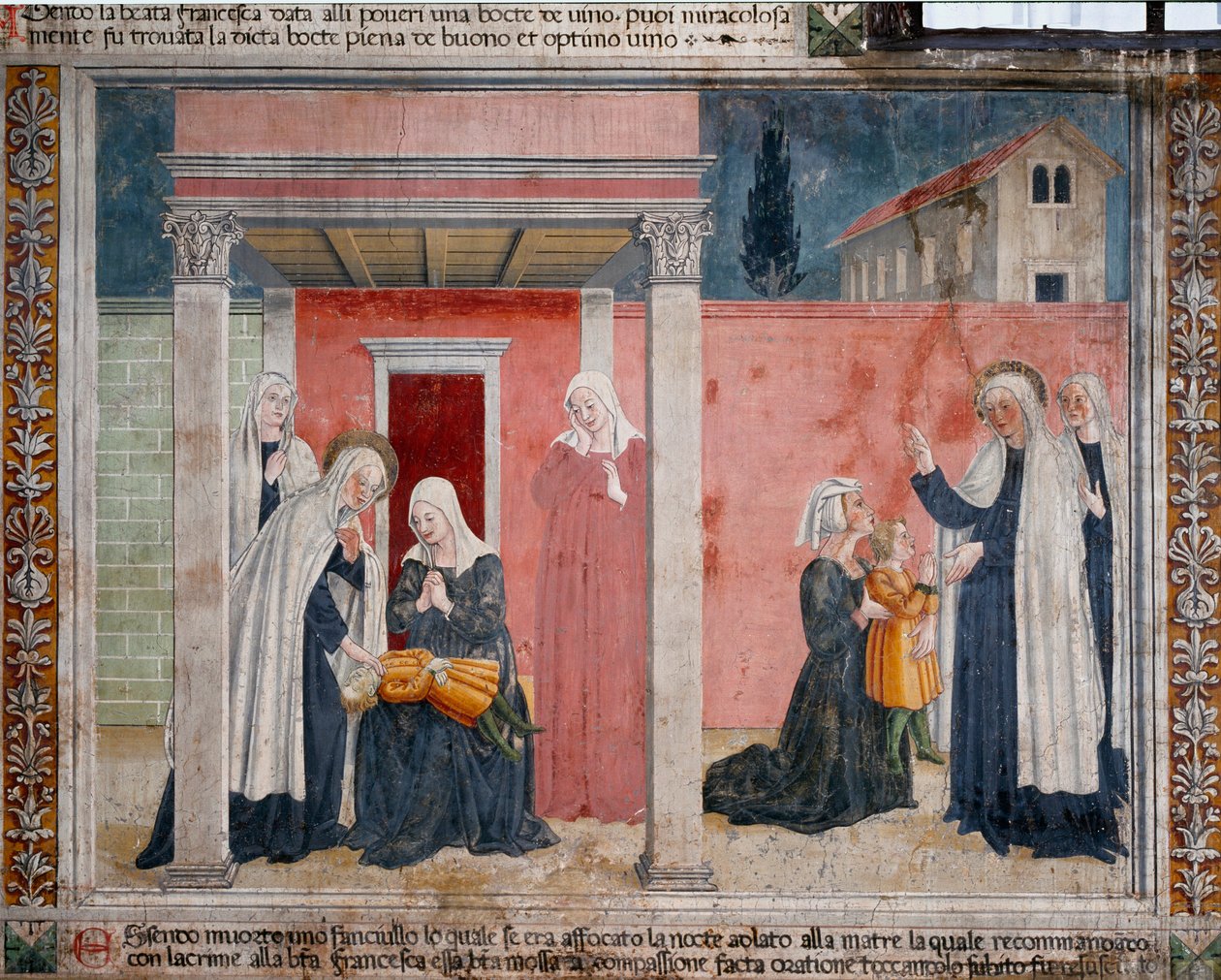 Life of Saint Francoise Romaine: The saint raises an unbaptized child ...
