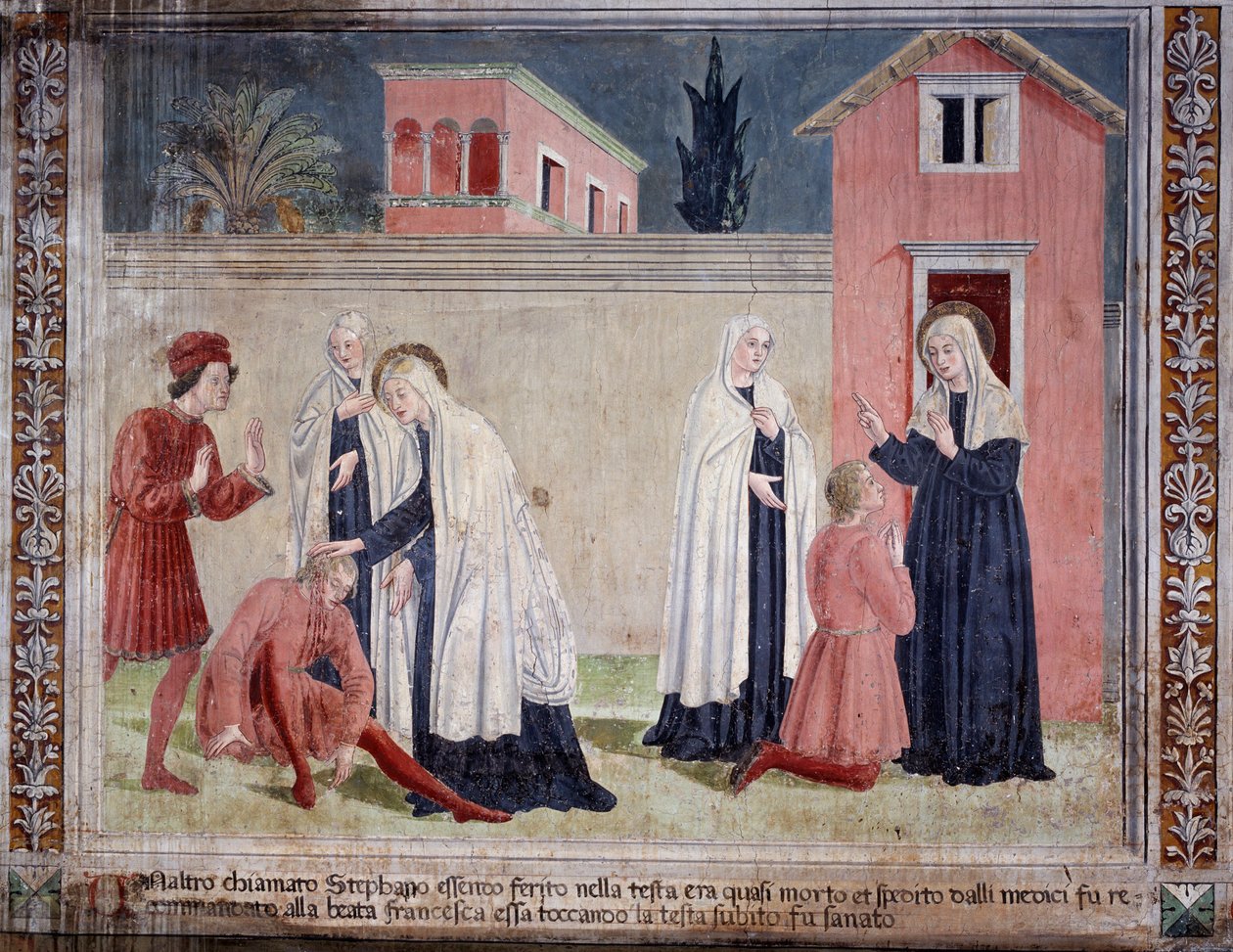 Life of St Francesca Romana: The Saint Heals a Man Wounded in the Head
