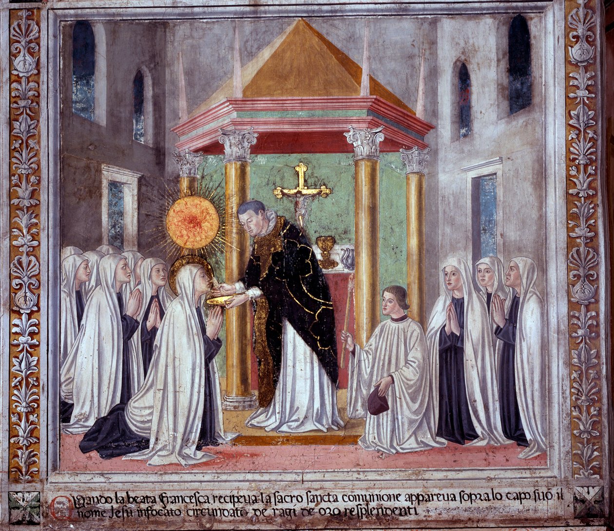 Life of St. Francesca Romana: When the saint was receiving Communion, a ...