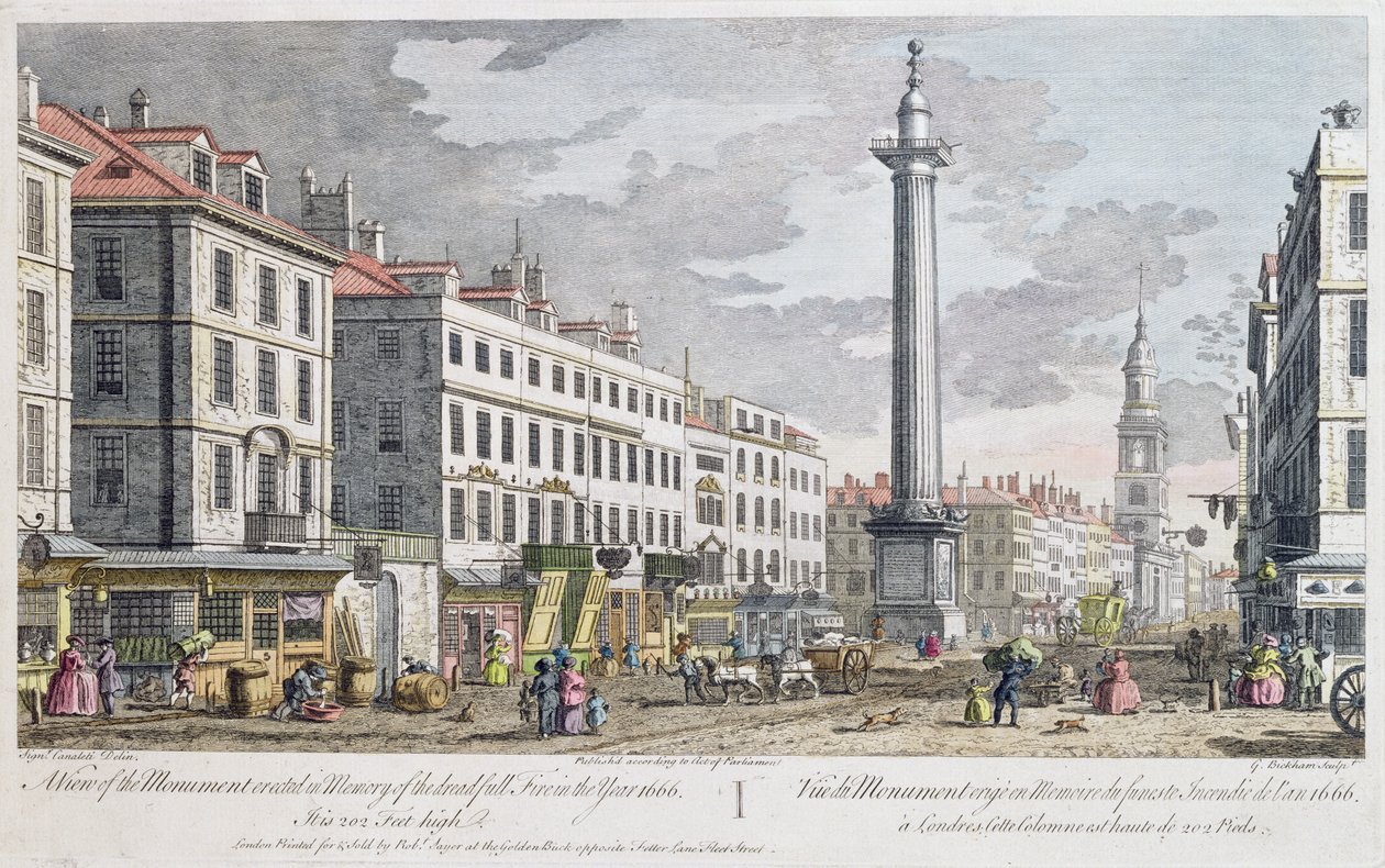 Monument erected in Memory of the Fire of London