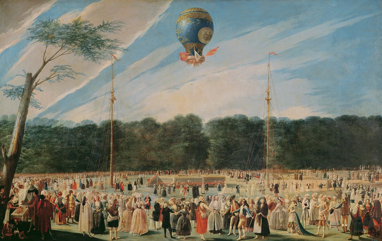 The Ascent of the Montgolfier Balloon at Aranjuez, c.1764