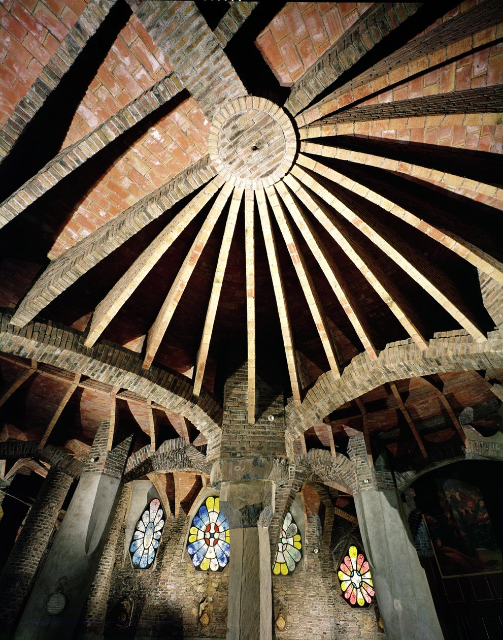 Ceiling of the Guell Crypt by Antonio Gaudi