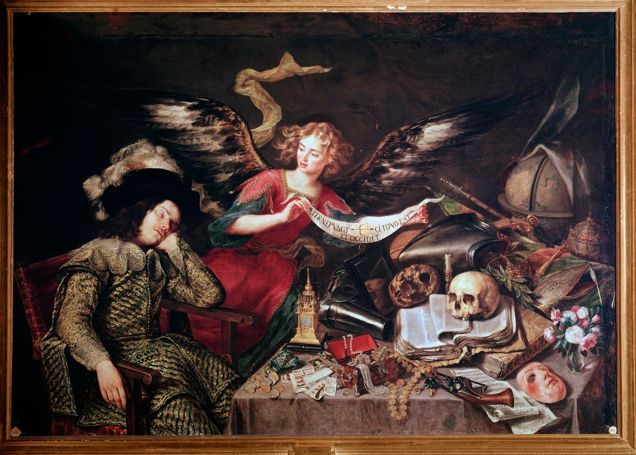 An Angel Shows the Dream of a Sleeping Knight