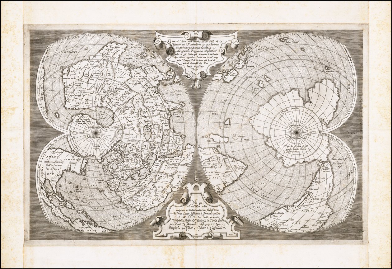 Double Cordiform Map of the World, by Antonio Salamanca
