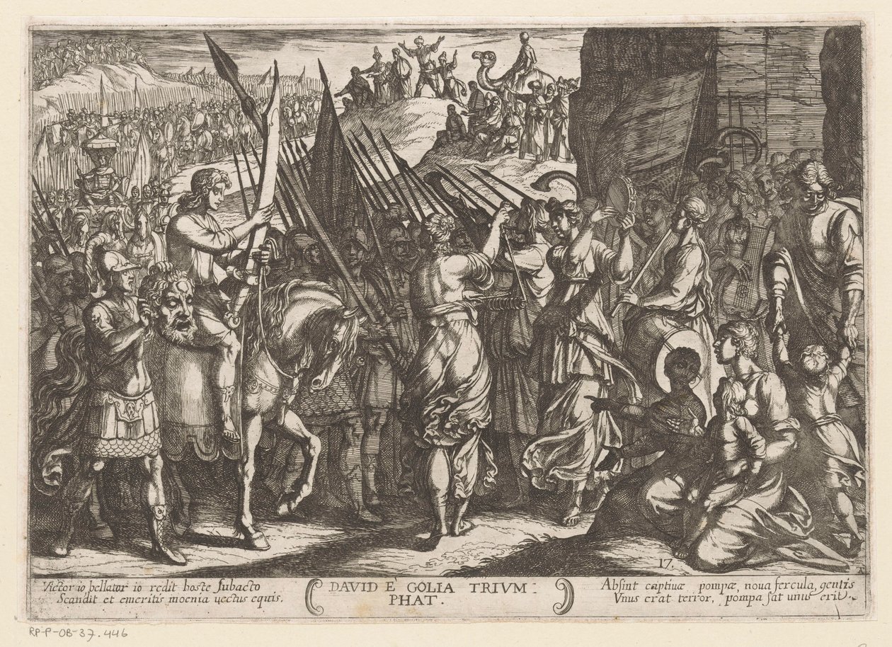 David Returns Triumphant with the Head of Goliath (Old Testament Battle ...
