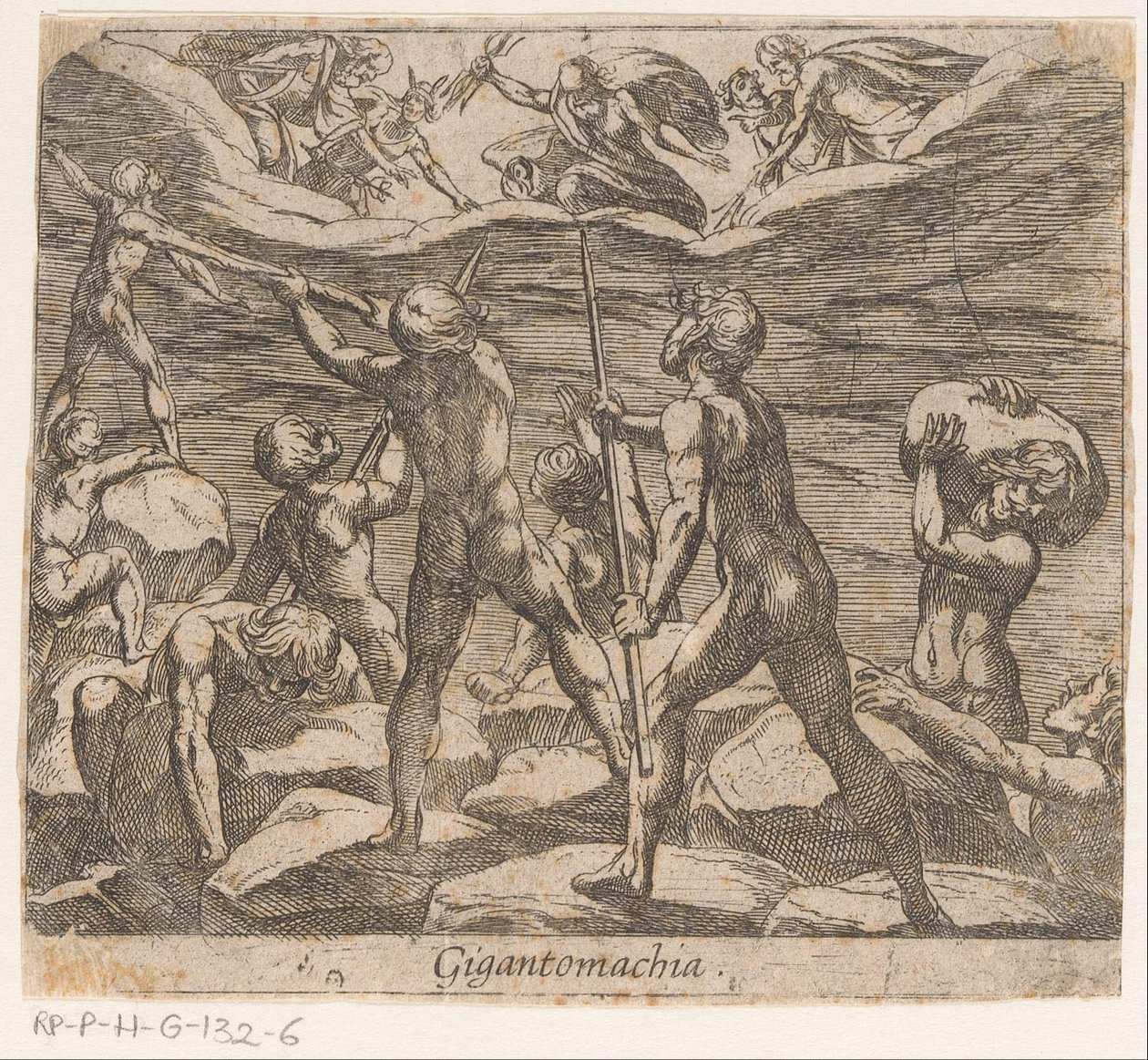 The Giants Attempt to Attack Olympus (Gigantomachia) (Metamorphoses of ...