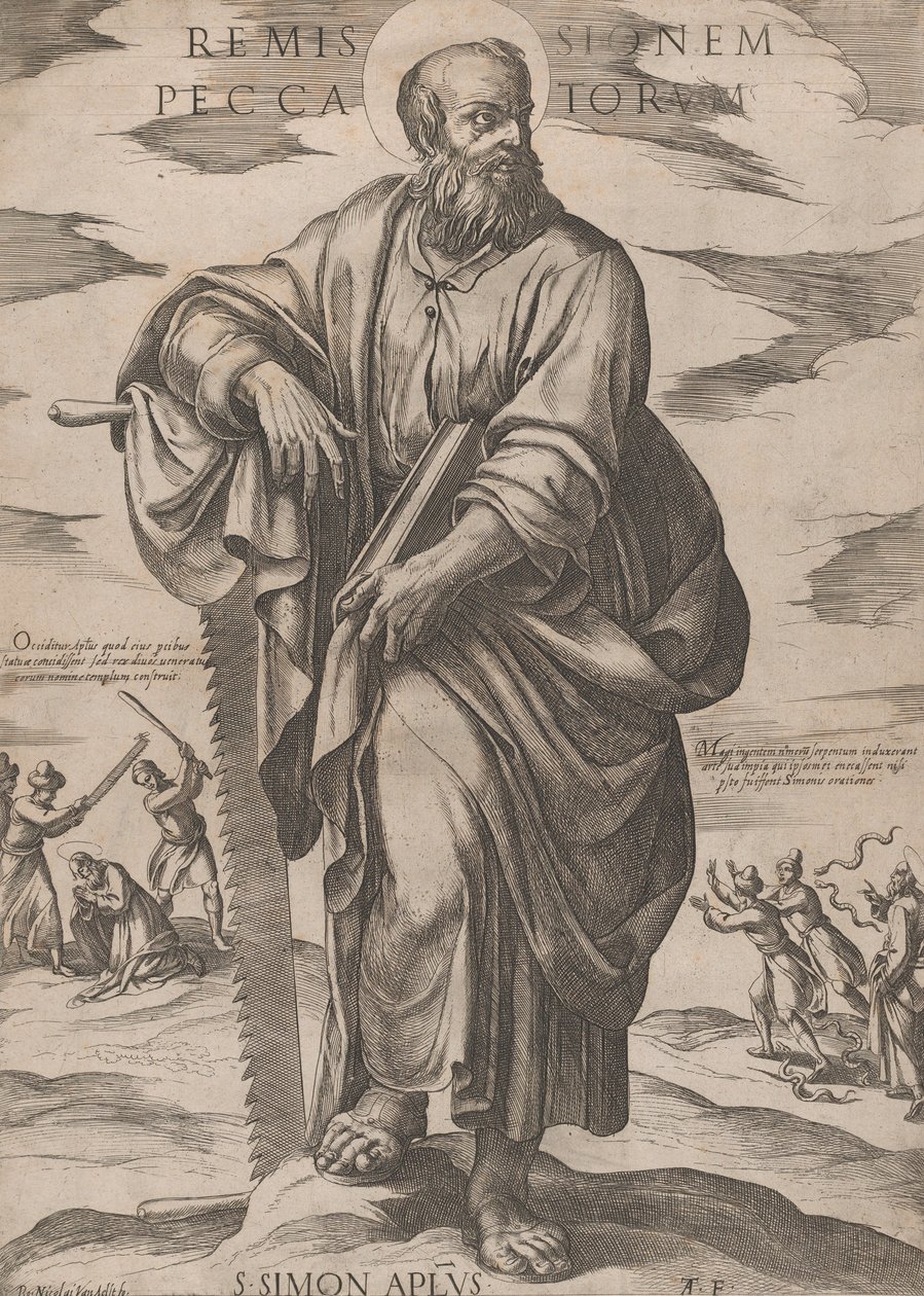 St. Simon, from 'Christ, Mary, and the Apostles', ca. 1590-ca. 1610