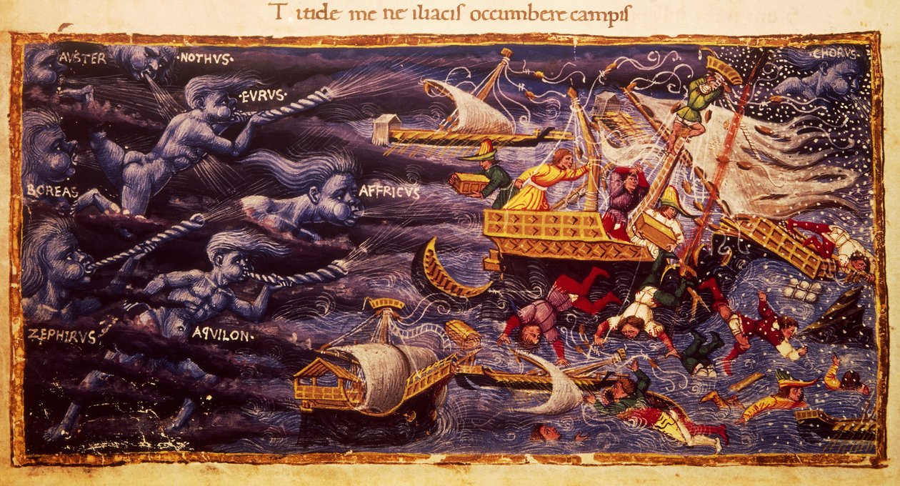 Virgilian Manuscript with Passage from Aeneid
