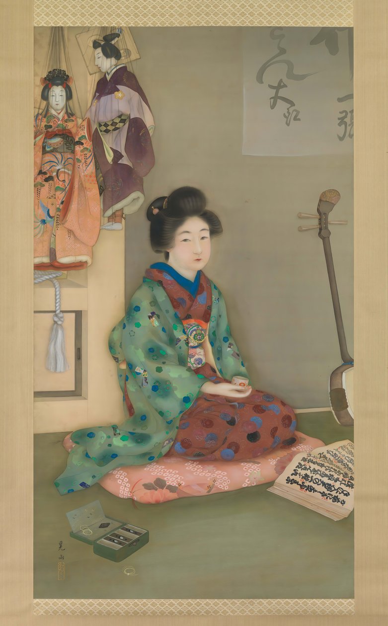 Female Chanter for Joruri Puppet Theater, ca. 1920