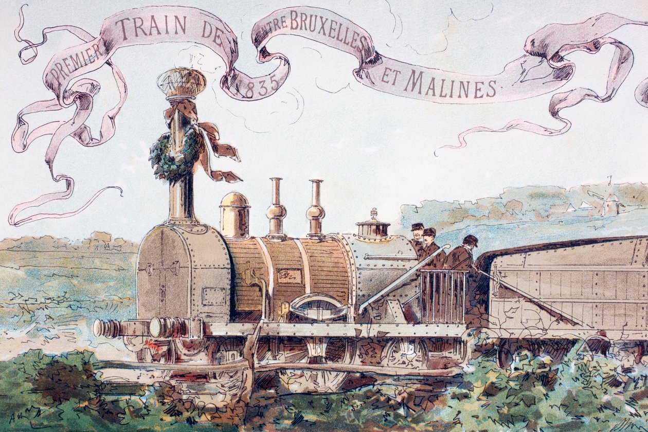 Celebrating the First Train from Brussels to Mechlin in 1835