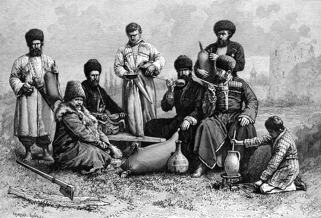 Georgian men by Armand Kohl: High-quality fine art print