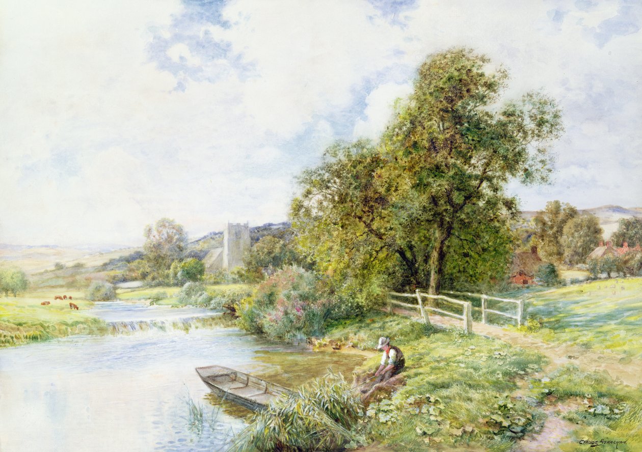 The Young Angler by Arthur Claude Strachan: Fine art print