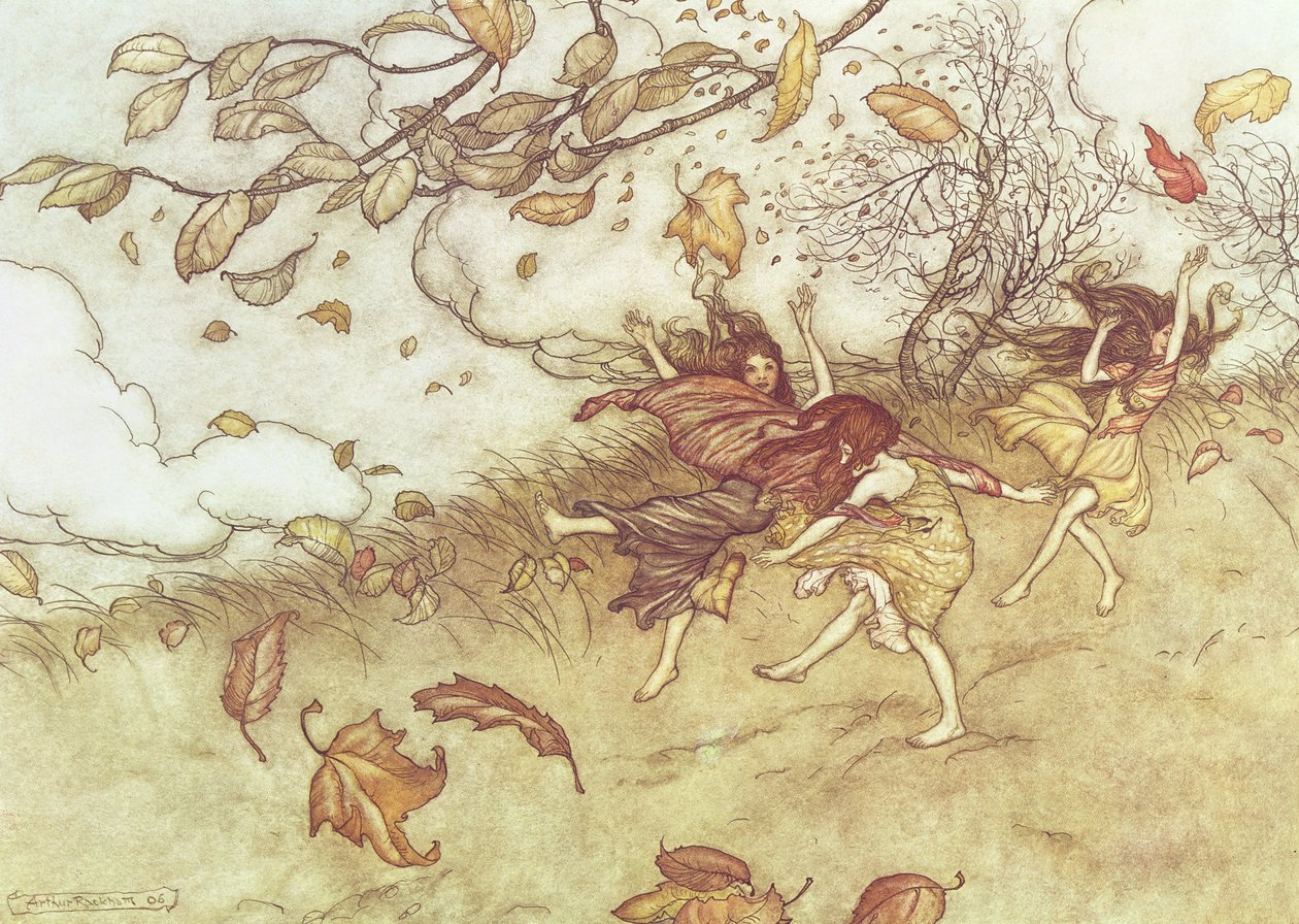 Autumn Fairies by Arthur Rackham: Buy fine art print