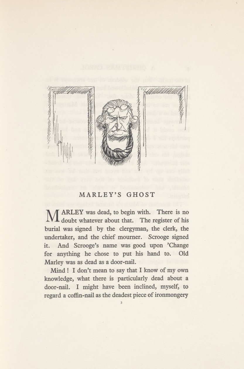 Marley's Ghost - A Christmas Carol by Arthur Rackham