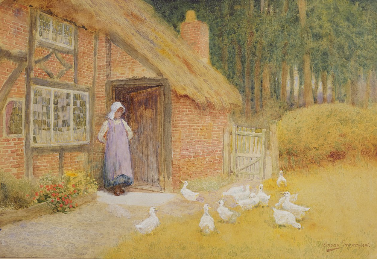 The Goose Girl by Arthur Claude Strachan: Fine art print