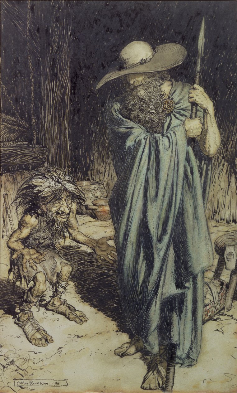 Dwarf and Wotan, from Wagners Ring of the Niebelungen