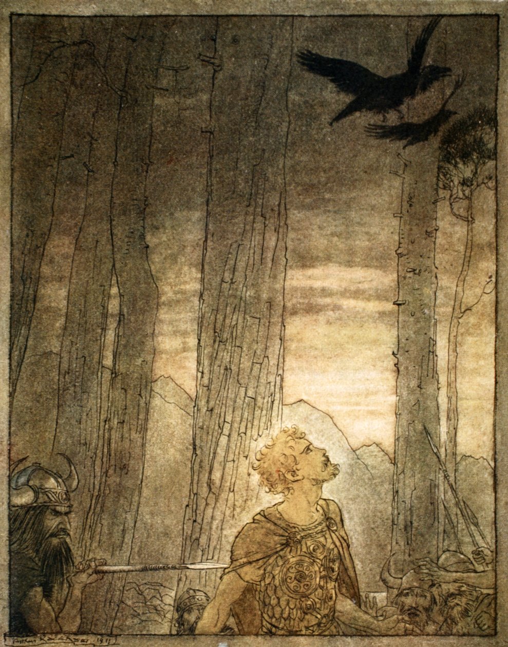 Siegfried's Death by Arthur Rackham: Buy fine art print