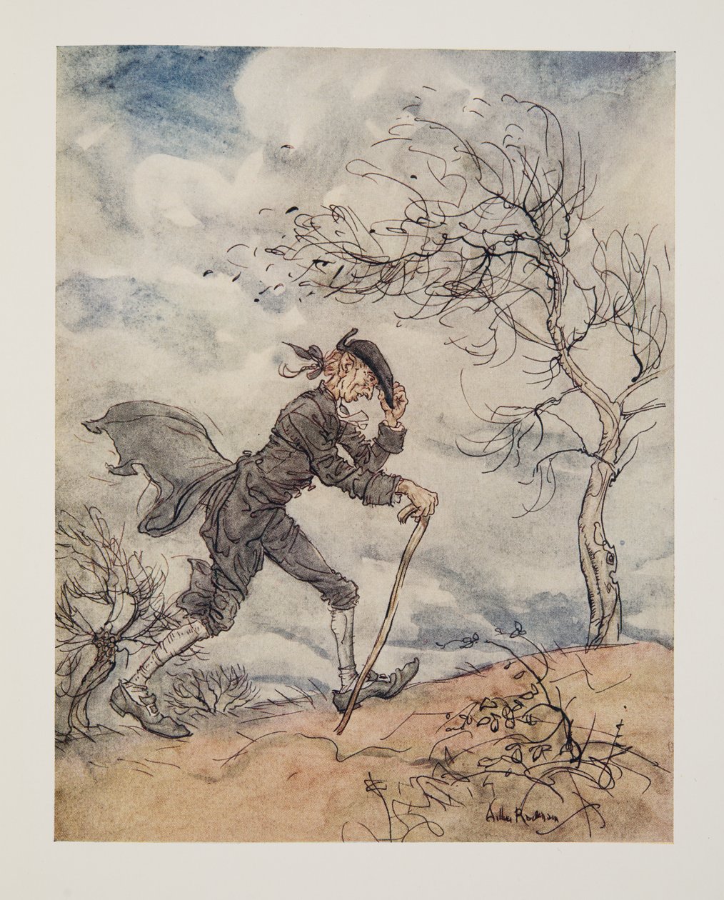 Striding Along the Profile of a Hill on a Windy Day, from The Legend of ...
