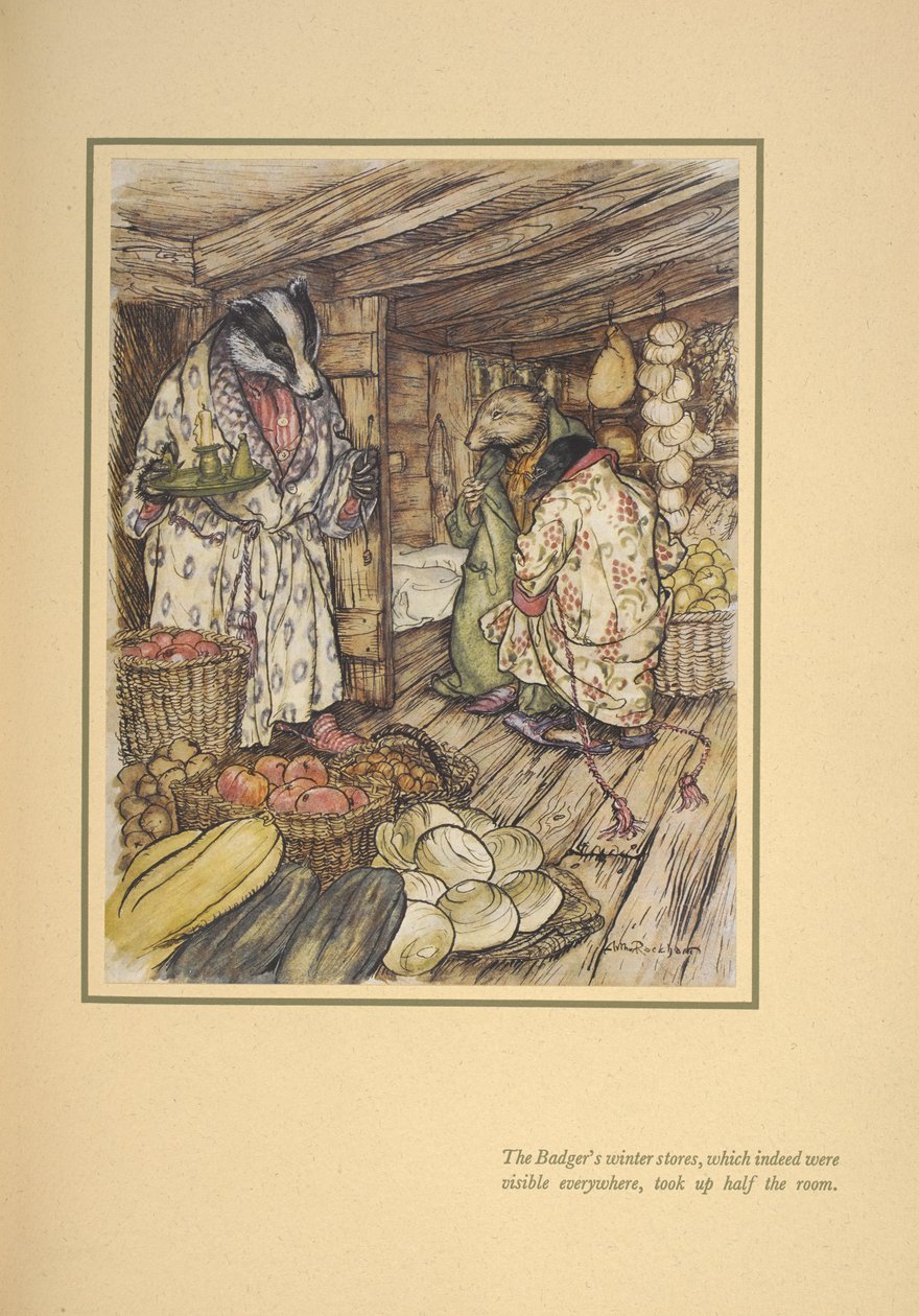 The badger's winter stores, which indeed were visible everywhere, took ...