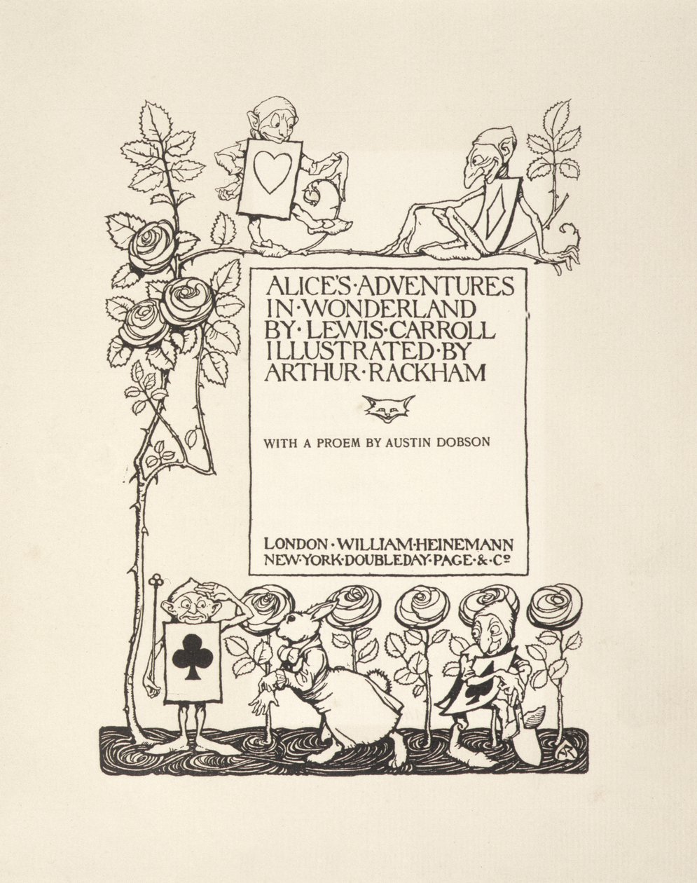 Title Page, from Alice's Adventures in Wonderland, by Lewis Carroll ...