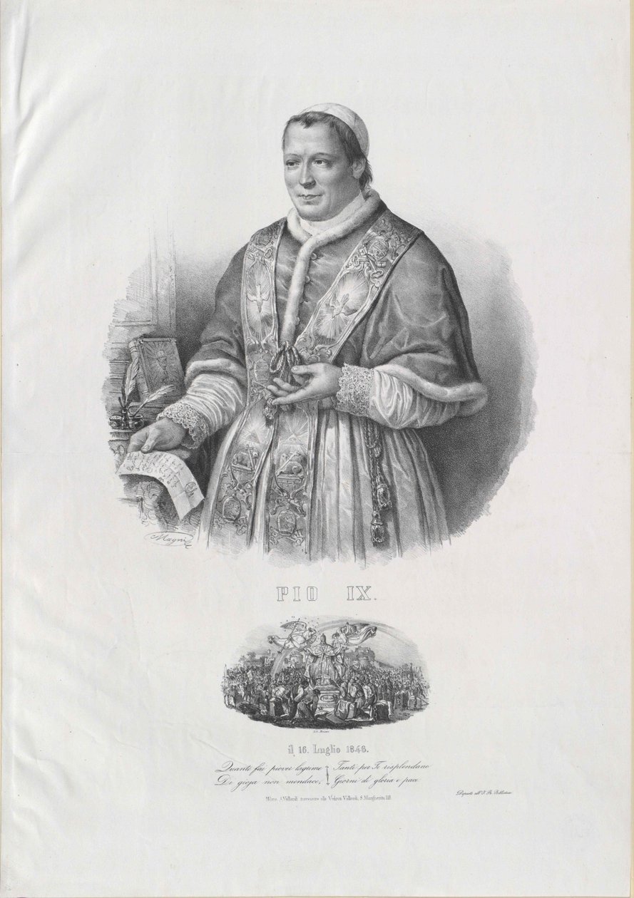 Pope Pius IX by Artist Unknown: Buy fine art print