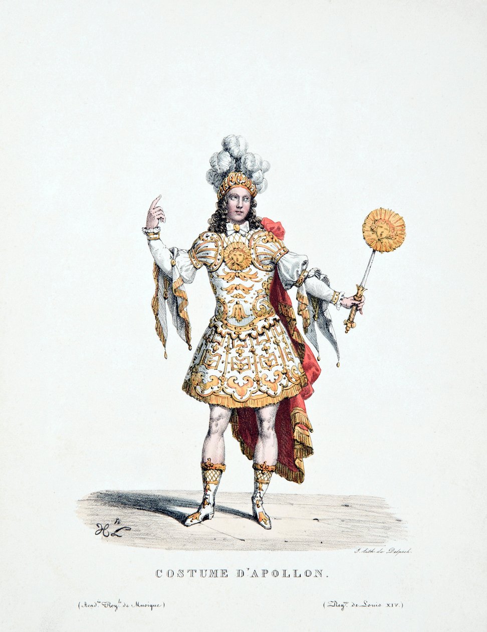 Representation of King Louis XIV as Apollo in the Ballet 'Les Noces de ...