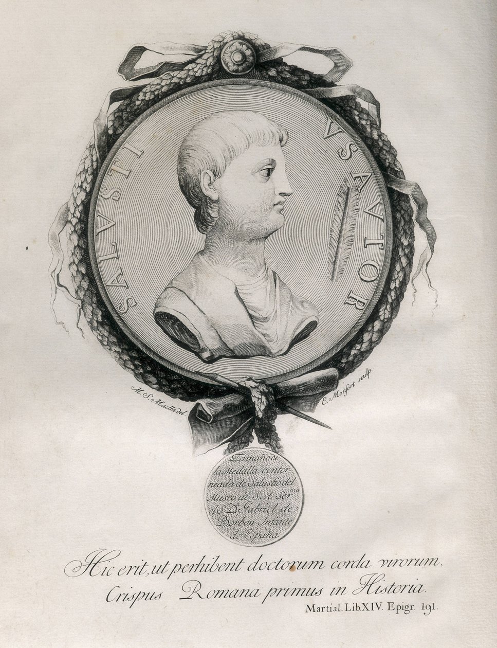 Sallust (86-35 BC). Roman Historian. Engraving