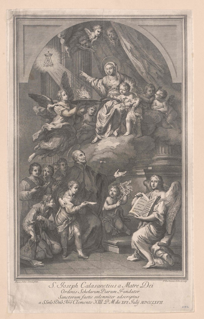 Saint Joseph Calasanz by Artist Unknown: Fine art print