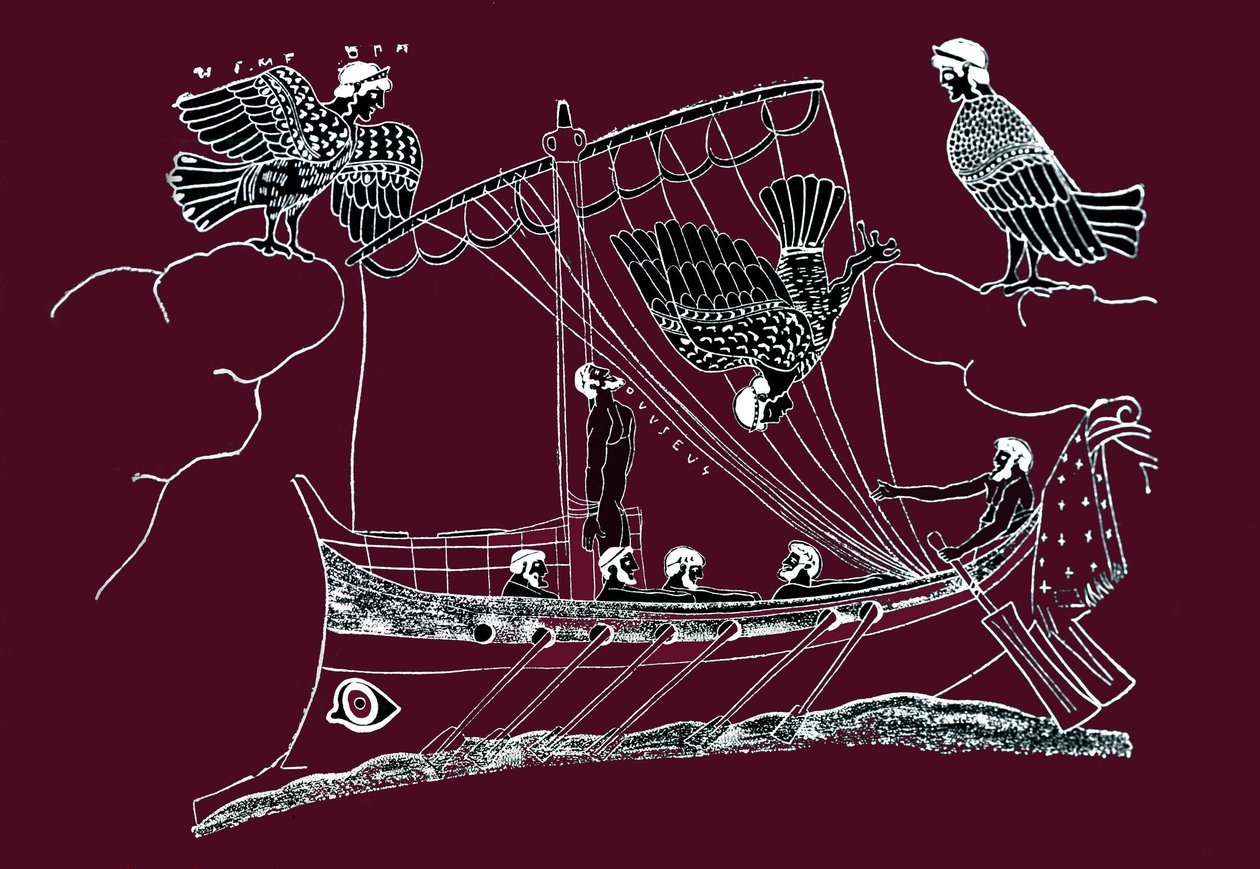 Ulysses and the Mermaids Trying to Attract the Ship of the Sailors