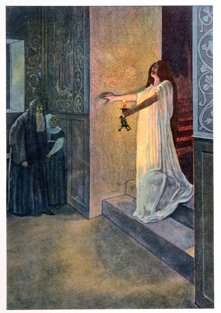 Lady Macbeth Sleepwalking, Illustration from 'Macbeth' by William ...
