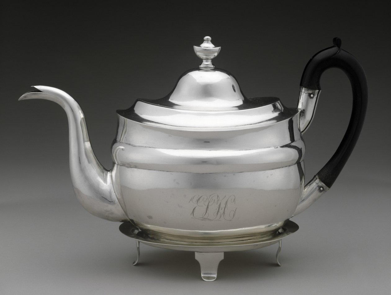 Teapot and Lid with Stand by Asa Whitney: Fine art print