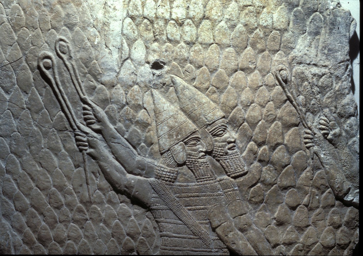 Assyrian Slingers, Sennacherib's Palace, Nineveh by Assyrian