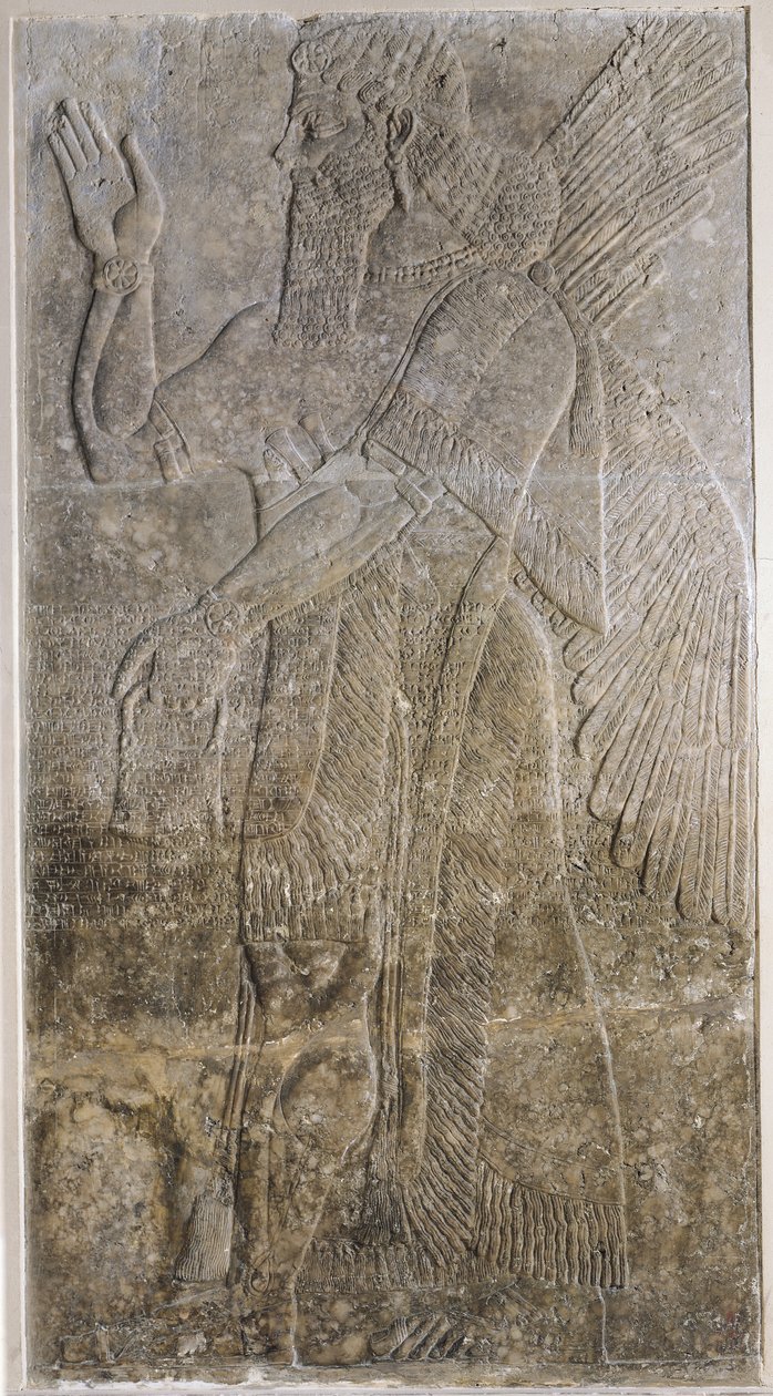 Relief depicting a Winged Genie, from the Palace at Nimrud (Kalah)