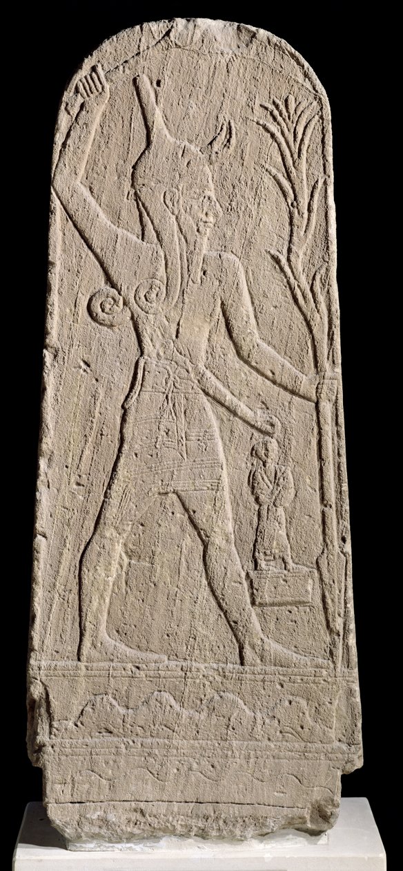 The storm-god Baal with a thunderbolt, from Ugarit (Ras Shamra) c.1350 ...
