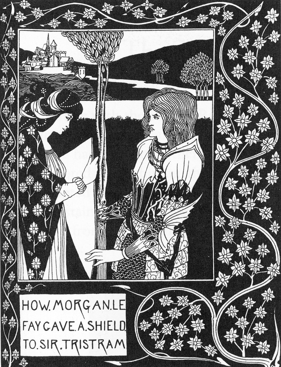 Arthurian Legend: The fairy Morgane gives a shield to Tristan ...