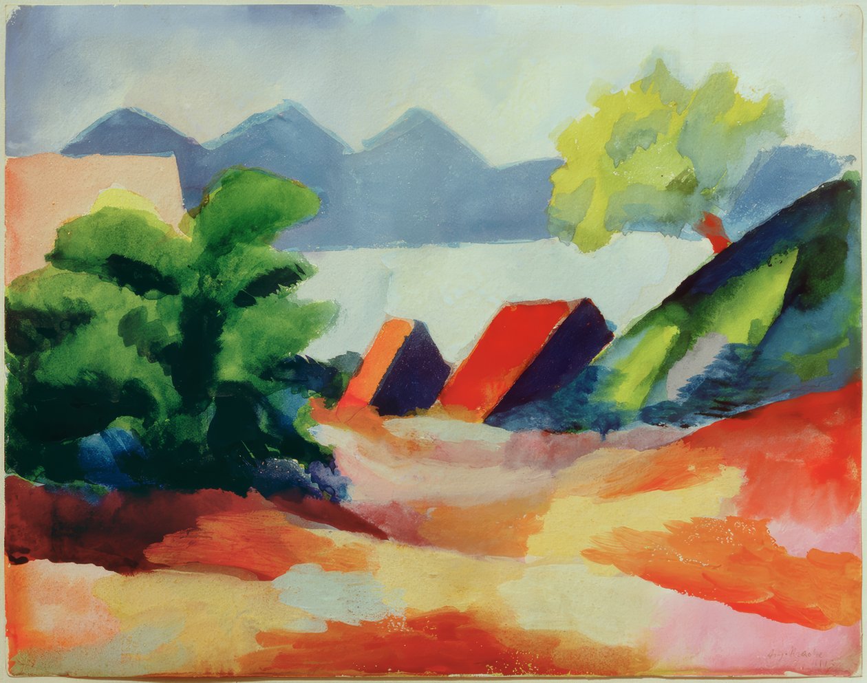 At Lake Thun I by August Macke: Buy fine art print