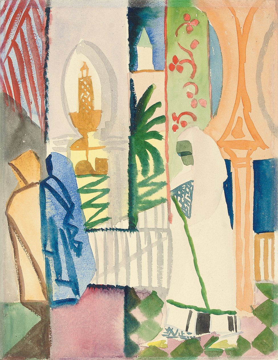In the Temple Hall, 1914 by August Macke: Fine art print