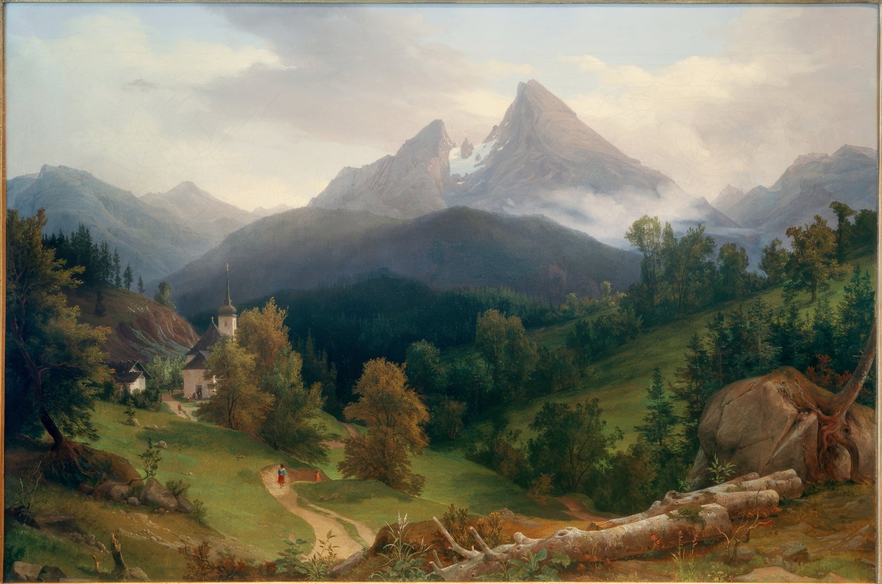 Landscape with Watzmann by August Wilhelm Julius Ahlborn